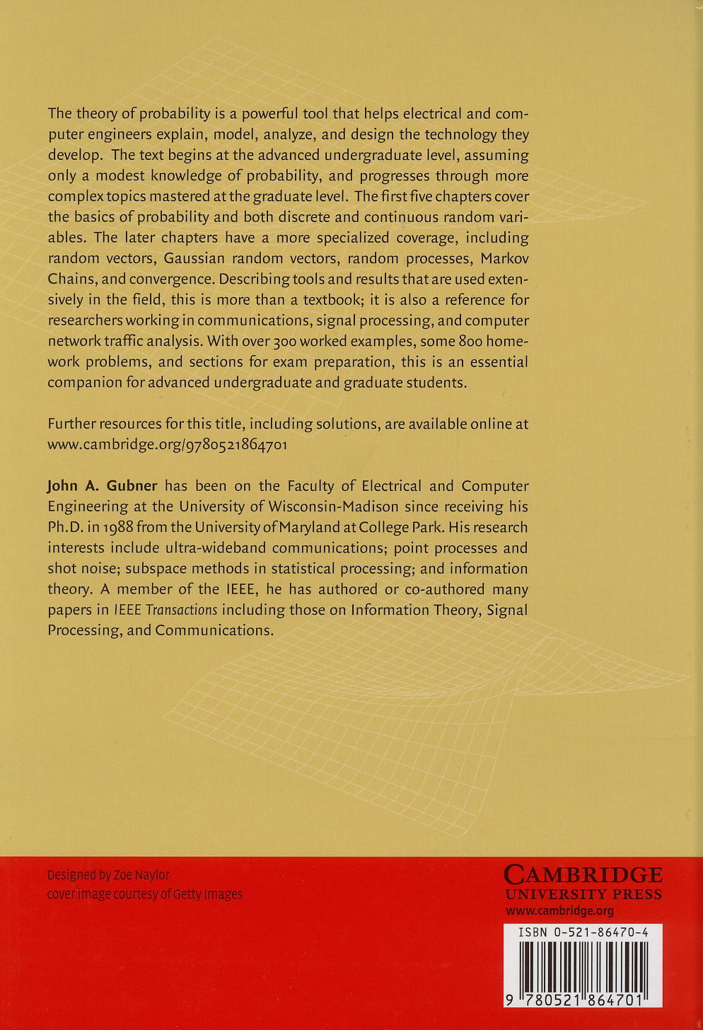 Probabilty and Random Processes for Electrical and Computer Engineers